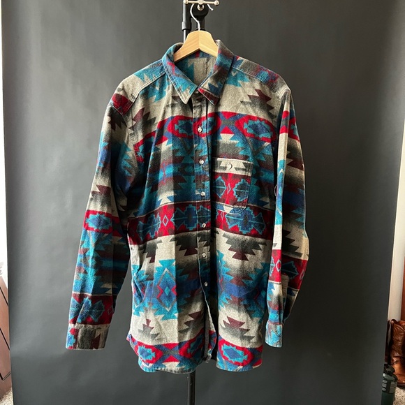 Shirts | Vintage Aztec Navajo Southwest Flannel Shirt | Poshmark